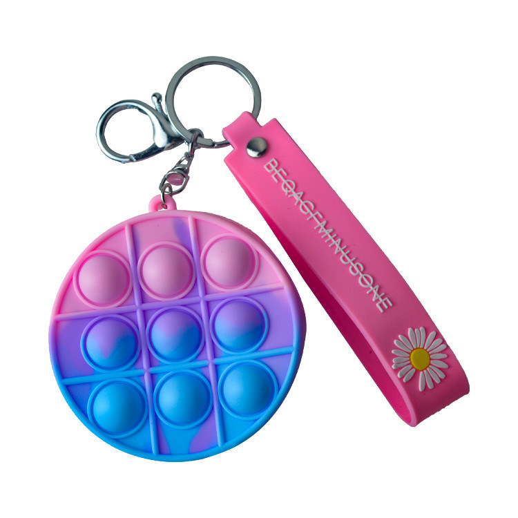 Stress Relief Silicone Coin Purse Push Pop Fidget Bag , Candy Color ...